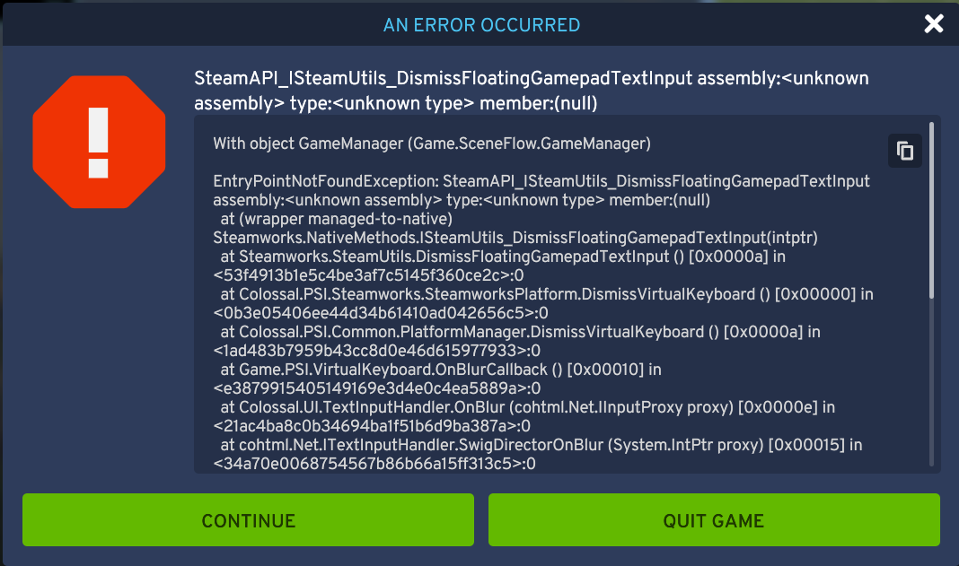 Error when renaming and clicking Start Game | Paradox Interactive Forums